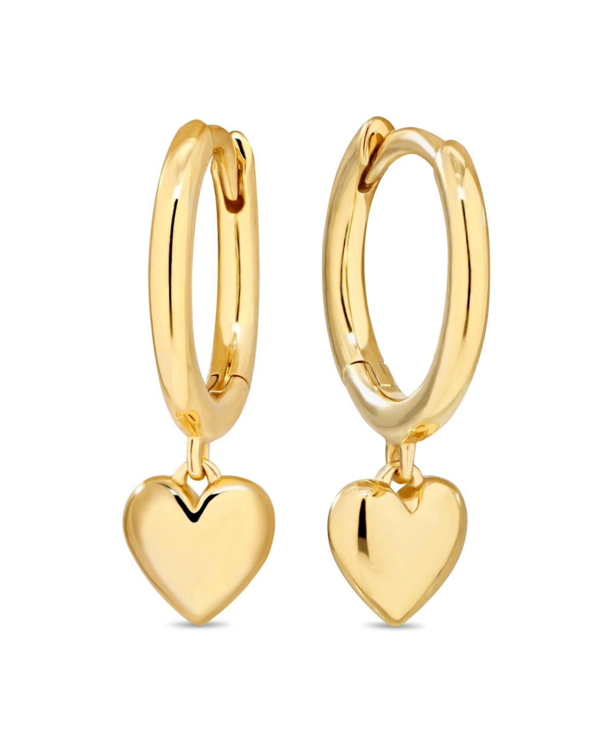 Click here for Devata Heart Hoop Earrings in Gold Plated Sterling... prices