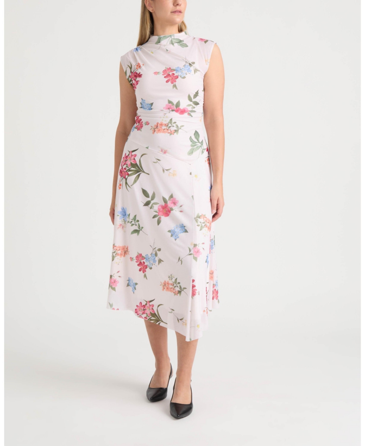 Click here for Ellen Tracy Womens Mesh Dress with Side Shirring -... prices