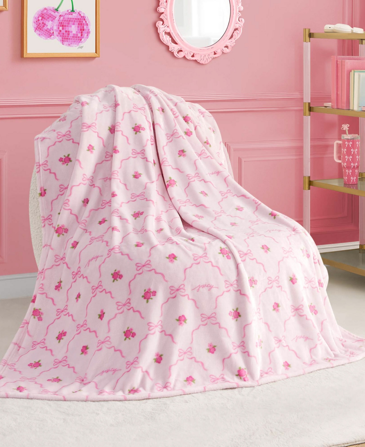 Click here for Juicy Couture Kids Plush Throw  50 x 70 - Blossom... prices