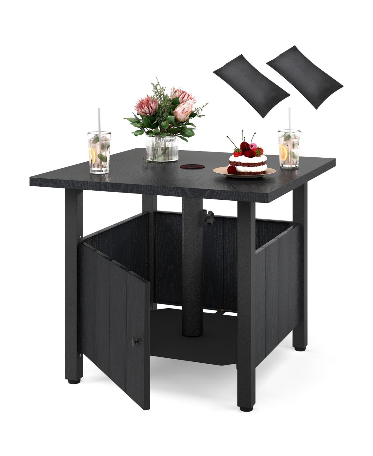 Click here for Gymax Outdoor Side Table w/ 1.89 Umbrella Hole Pat... prices
