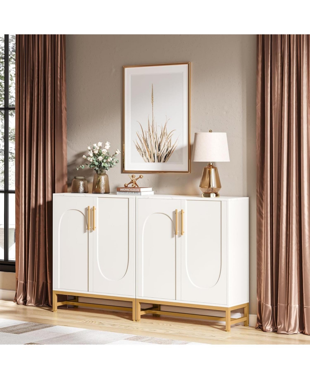 Click here for Tribesigns Buffet Cabinet with 4 Doors and Adjusta... prices