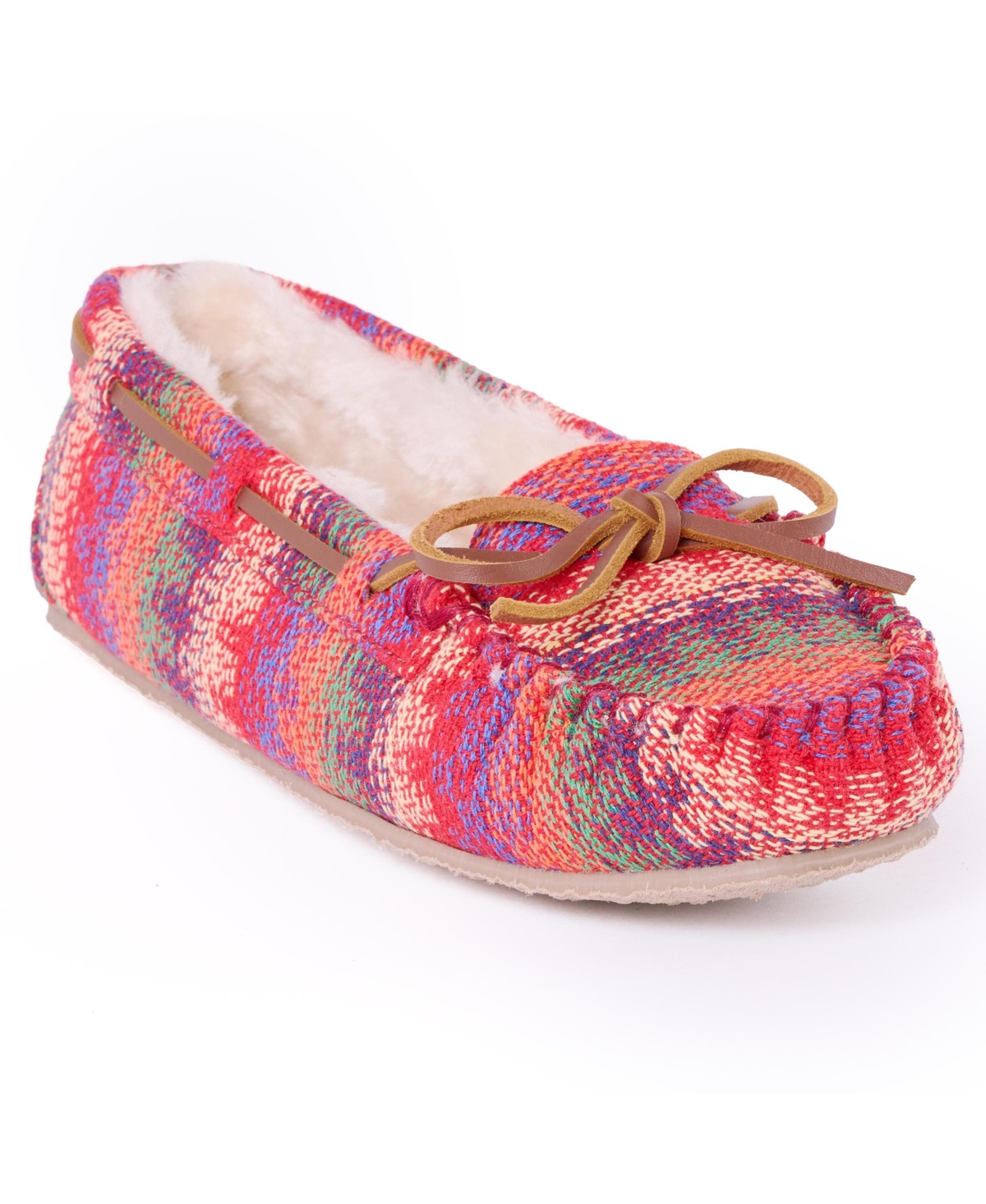 Click here for Minnetonka Womens Cally Patterned Slippers - Horiz... prices