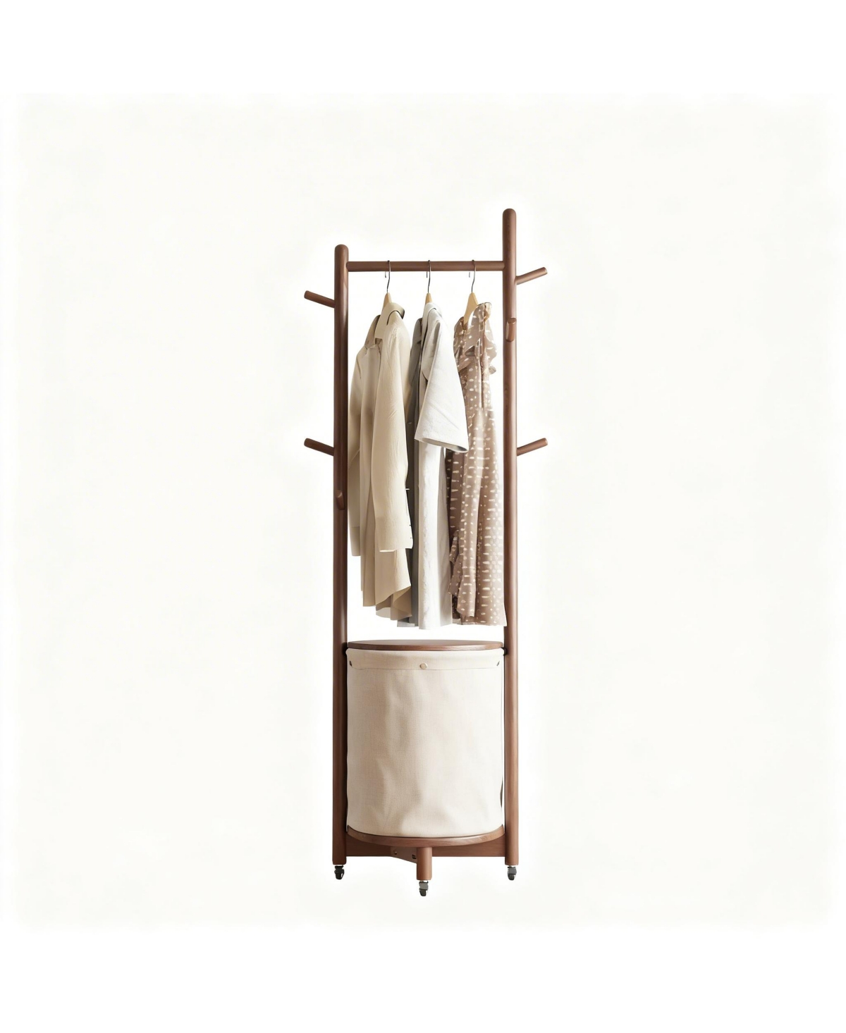 Click here for Yigii Solid Wood 9-Hook Coatrack with Wheels & Fab... prices