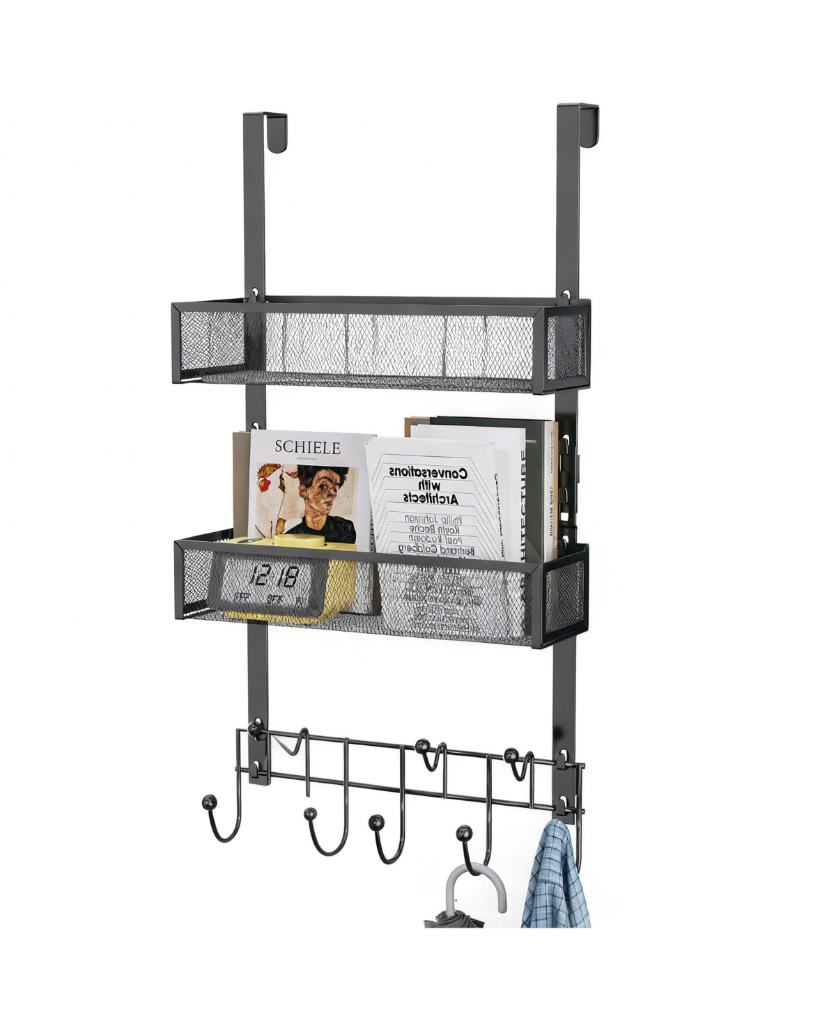 Click here for Yigii Over The Door Organizer with 9 Hooks & 2 Bas... prices
