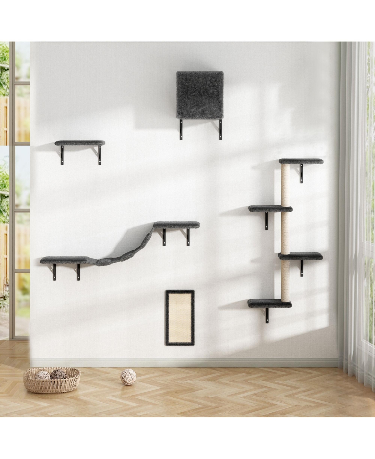 Click here for Aostirmotor 5-Piece Wall Mounted Cat Climber Set w... prices