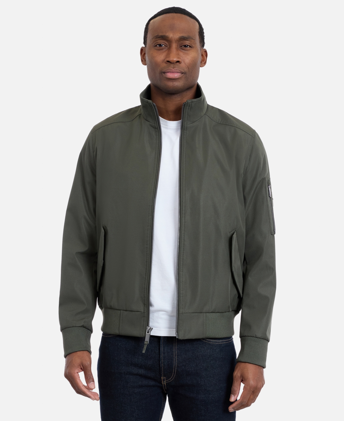 Click here for Calvin Klein Mens Ripstop Bomber Jacket - Olive prices