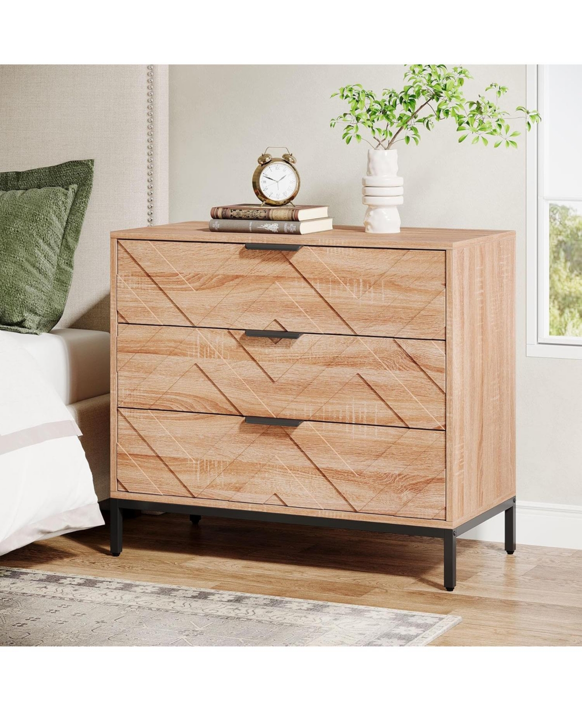 Click here for Tribesigns 31" Wide Night Stand with Metal Le... prices