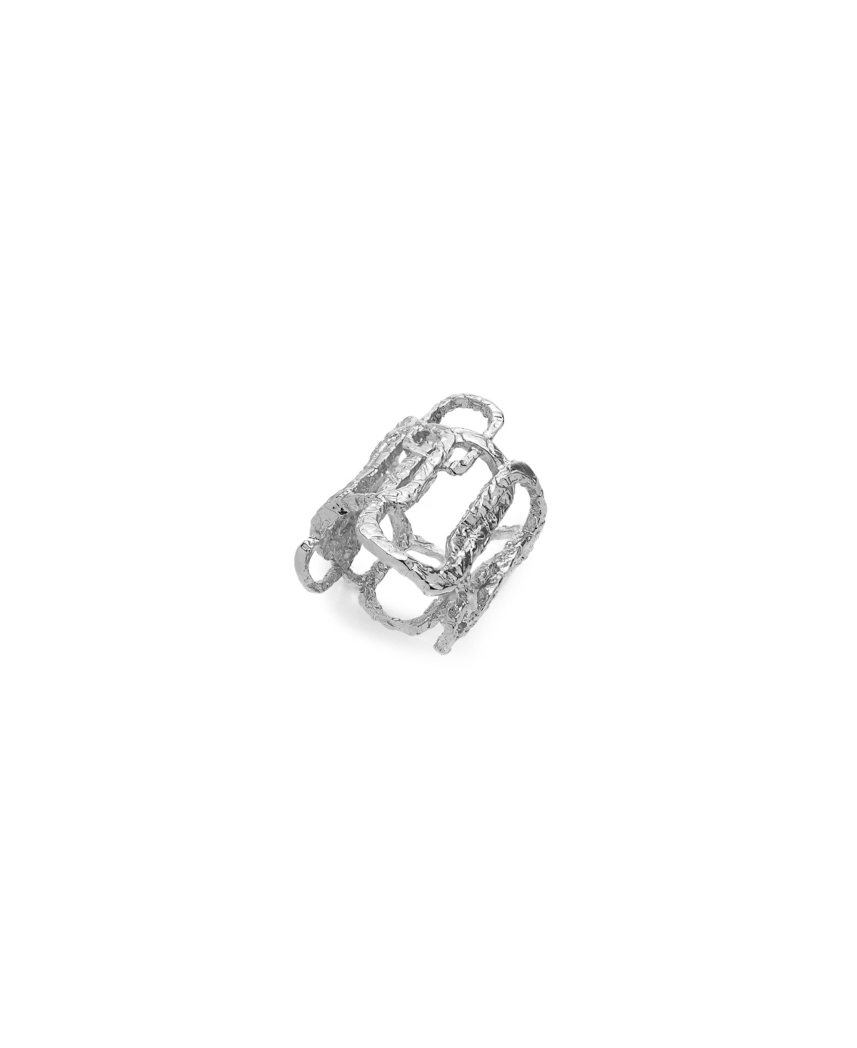 Click here for Retro Chic Roman Arc Ring - Silver prices