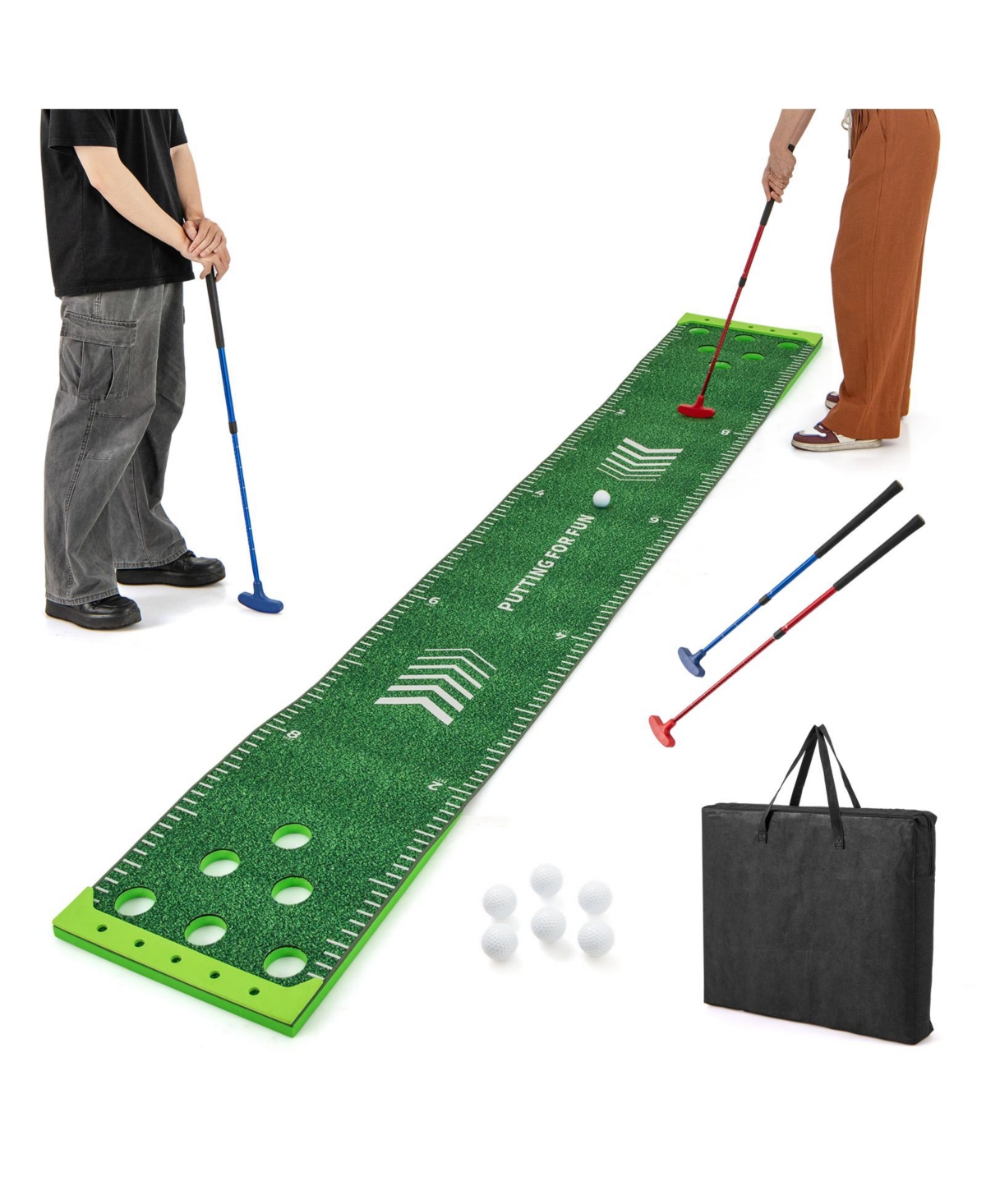 Click here for Mecale 11 ft Putting Green Mat with 2 Adjustable P... prices