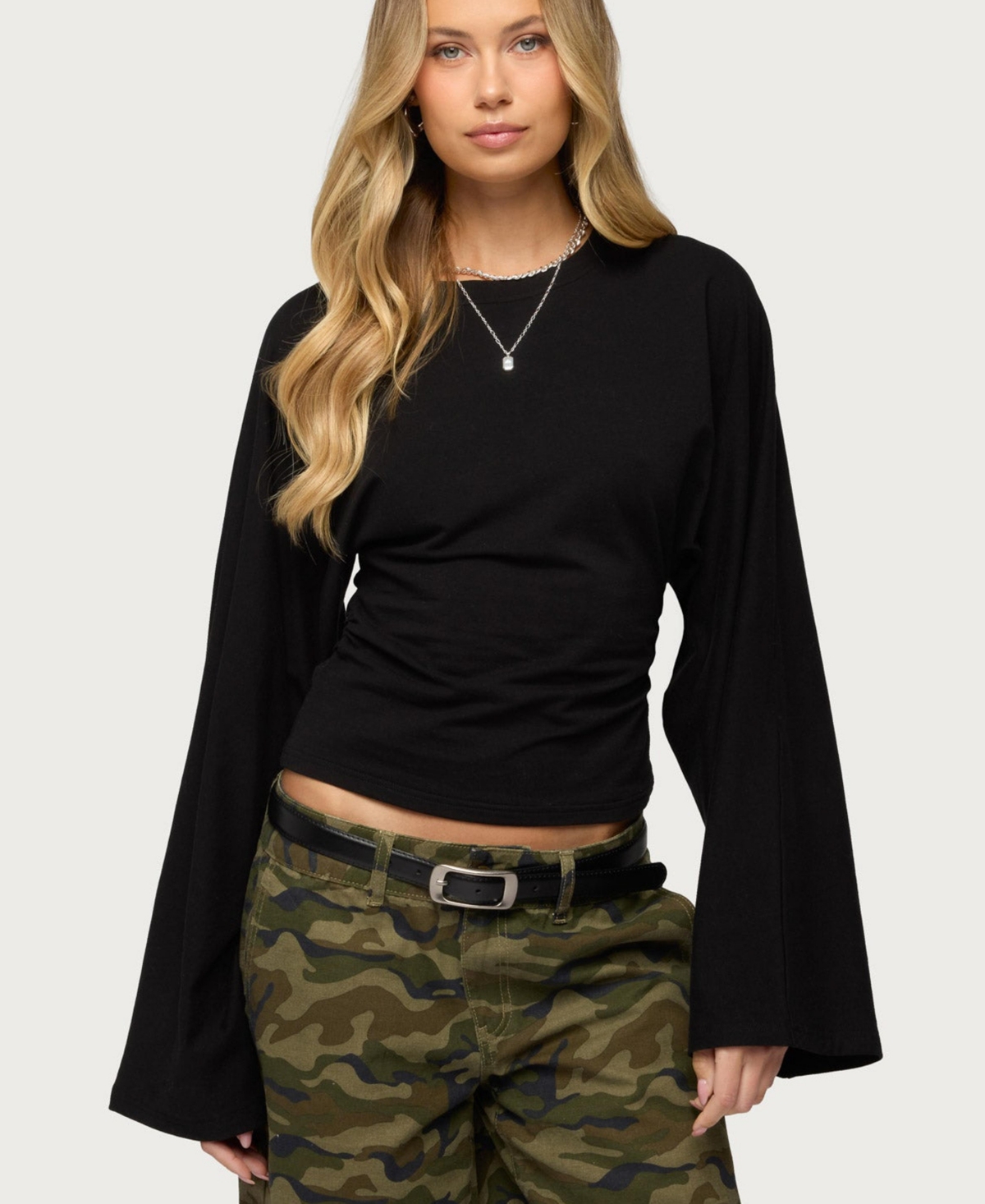 Click here for Edikted Womens Charlisa Cinched Waist Top - Black prices