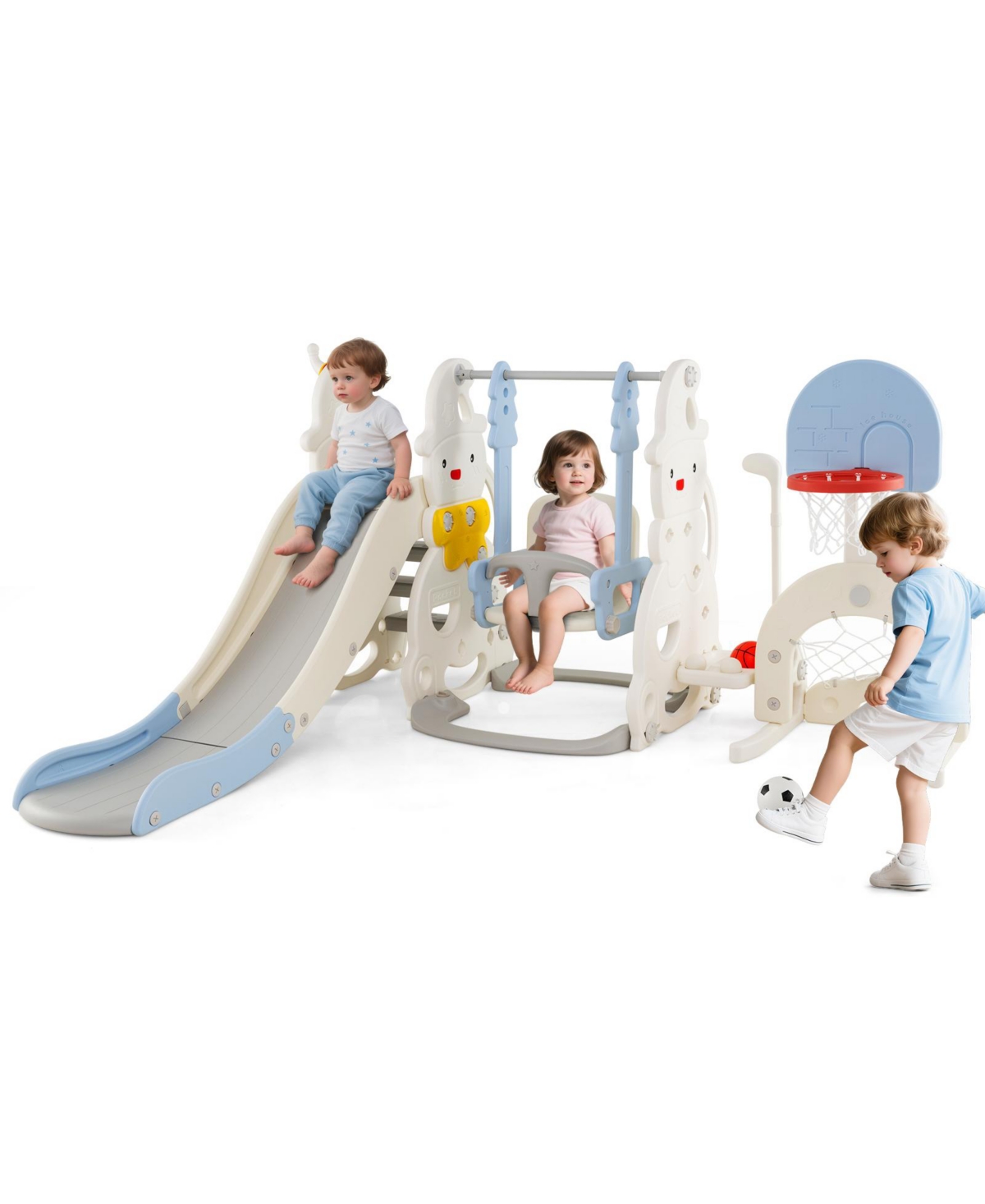 Click here for Mecale 7-in-1 Toddler Slide and Swing Set with Adj... prices