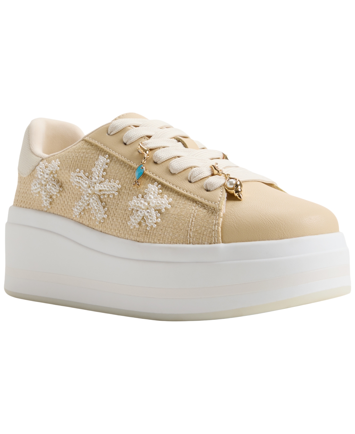 Click here for Aldo Womens Solair Low Top Round Toe Sneakers - Na... prices