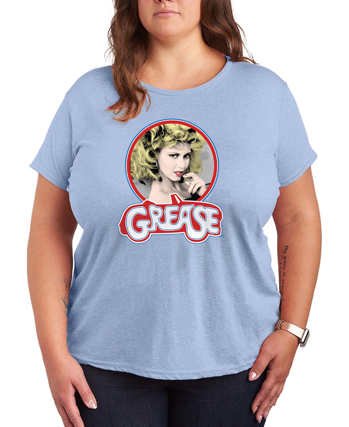 Click here for Hybrid Apparel Plus Size Grease Sandy Graphic Crew... prices
