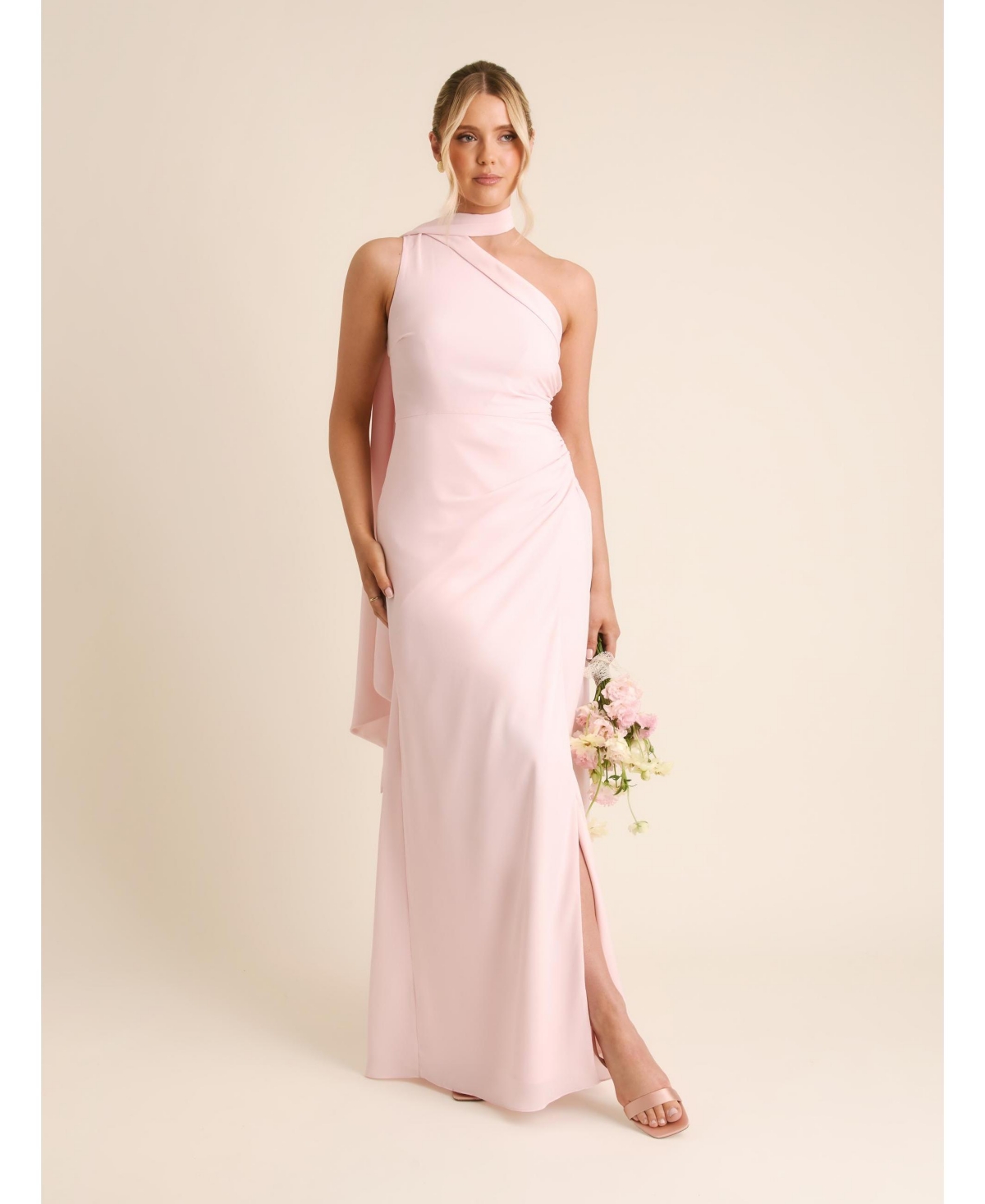 Click here for Six Stories Womens One Shoulder Chiffon Bridesmaid... prices
