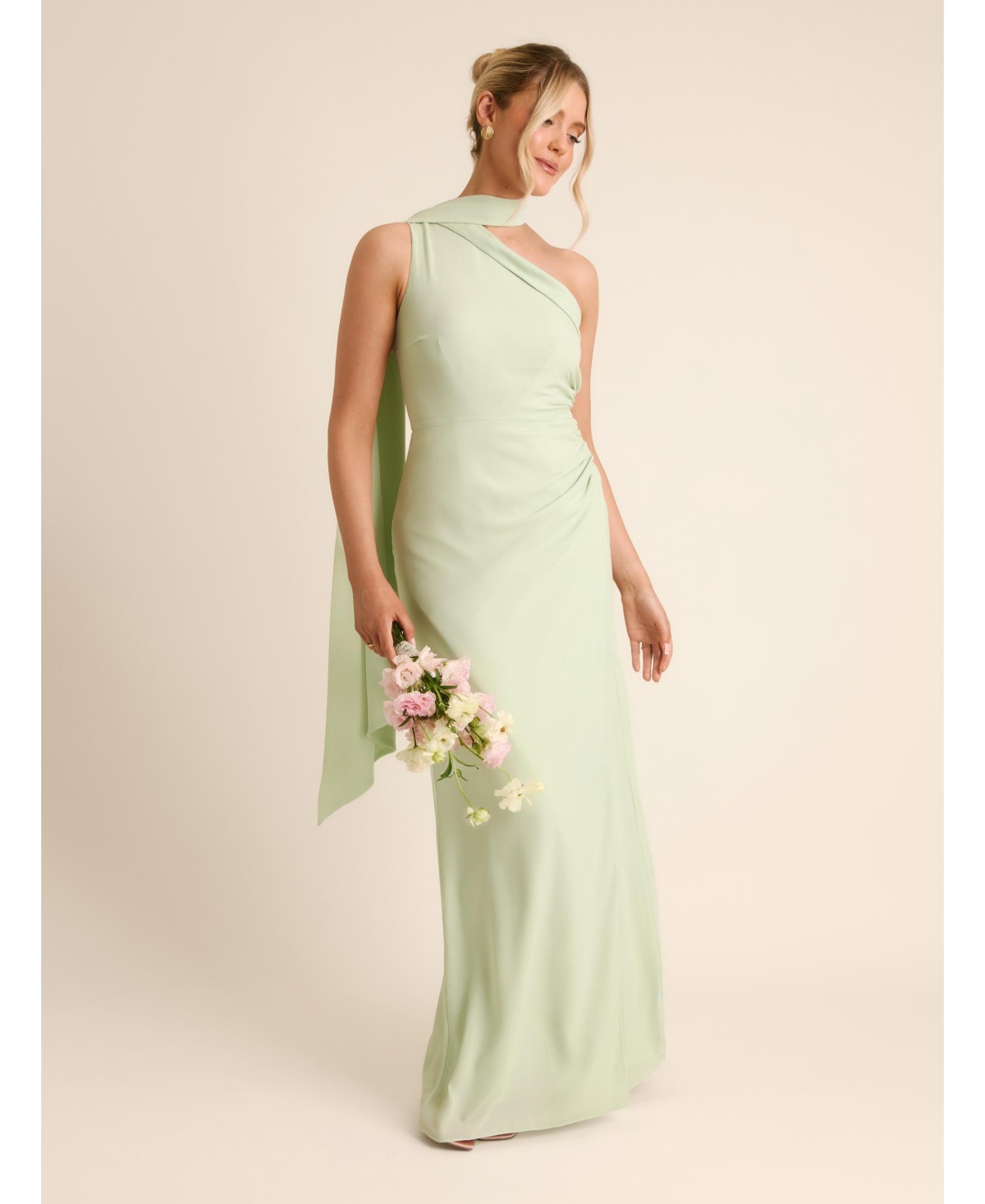 Click here for Six Stories Womens One Shoulder Chiffon Bridesmaid... prices