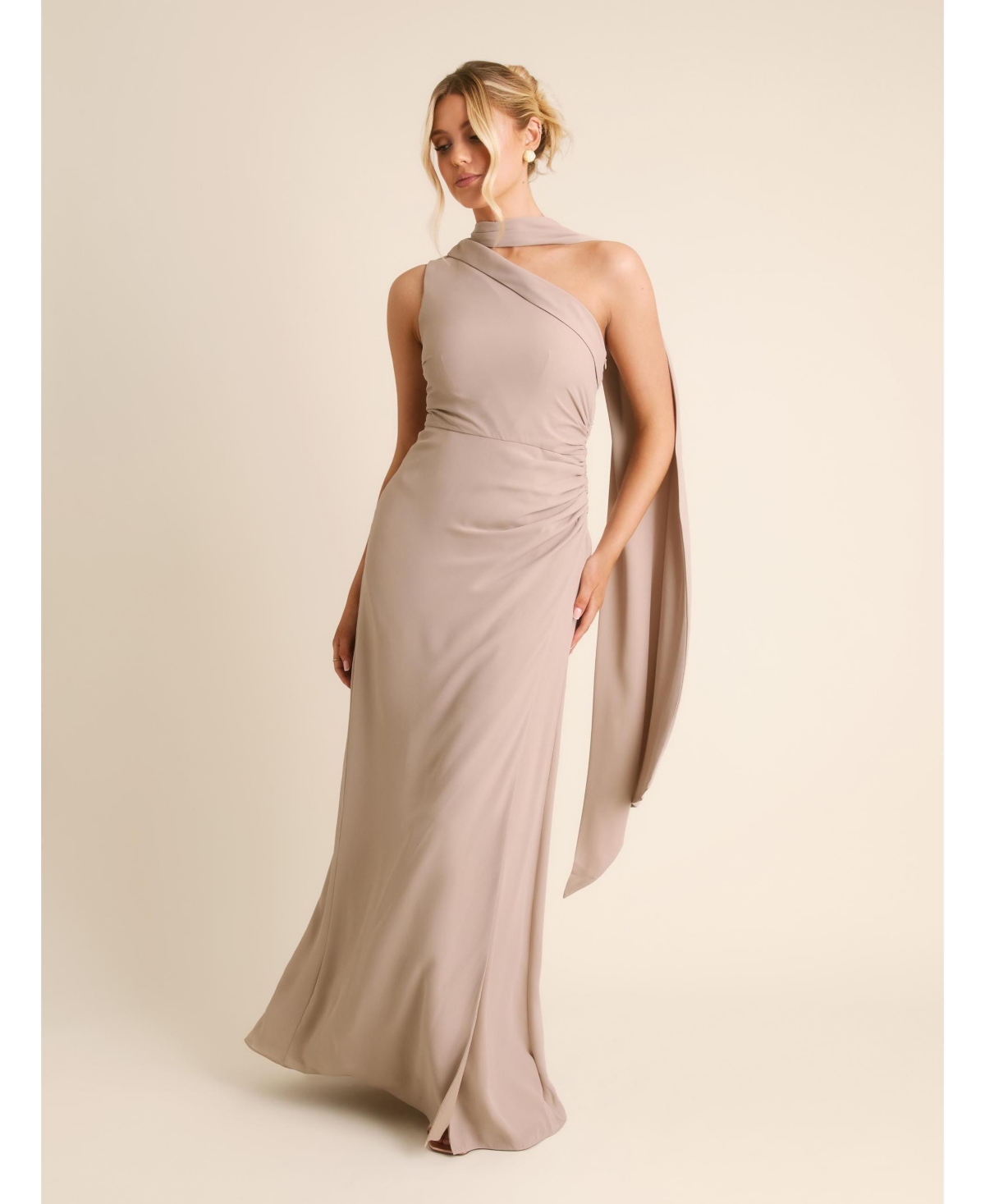 Click here for Six Stories Womens One Shoulder Chiffon Bridesmaid... prices