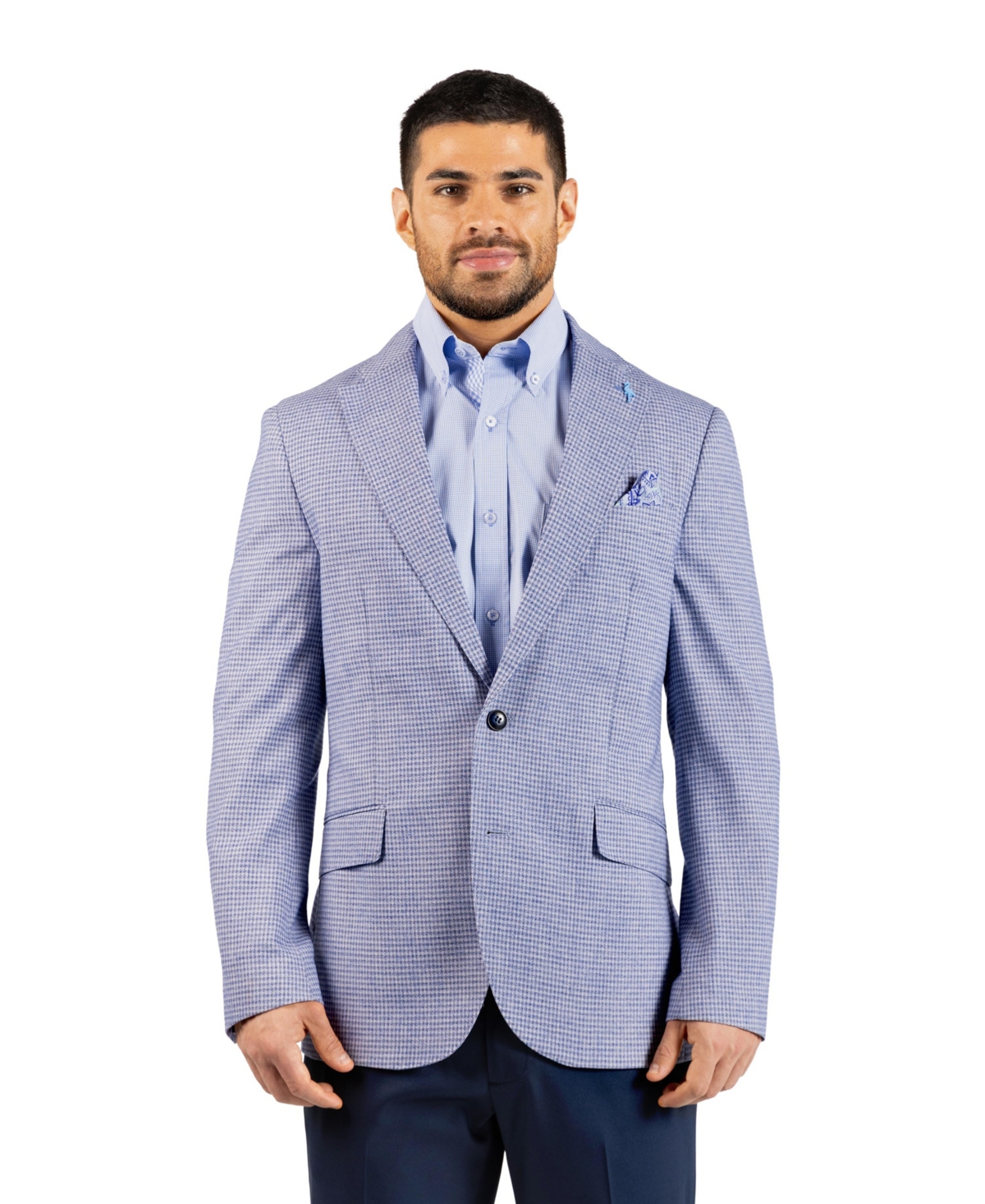 Click here for TailorByrd Mens Melange Micro Grid Sport Coat - Bl... prices