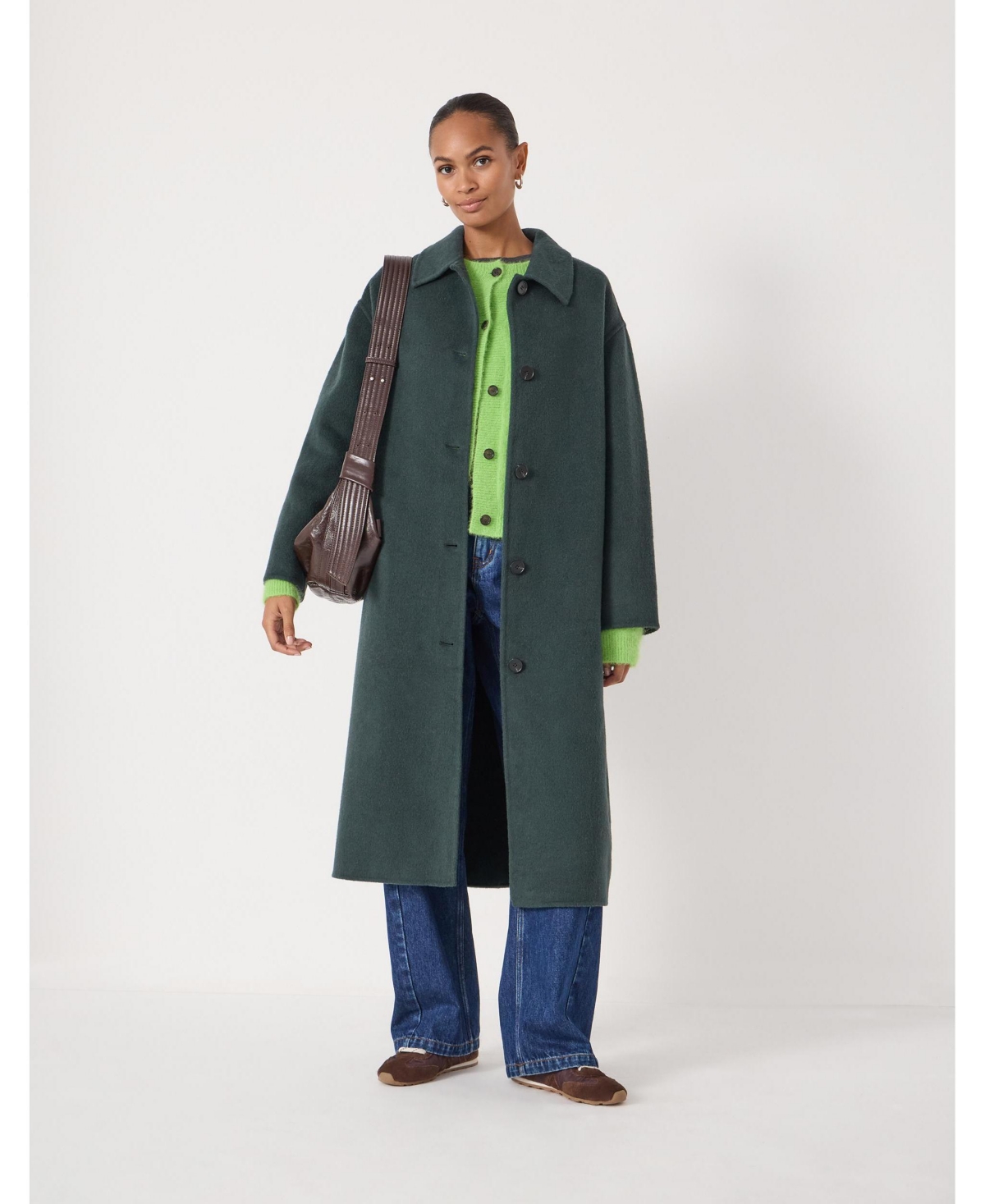 Click here for Hush Womens Edie Pure Wool Double Faced Coat - Tea... prices