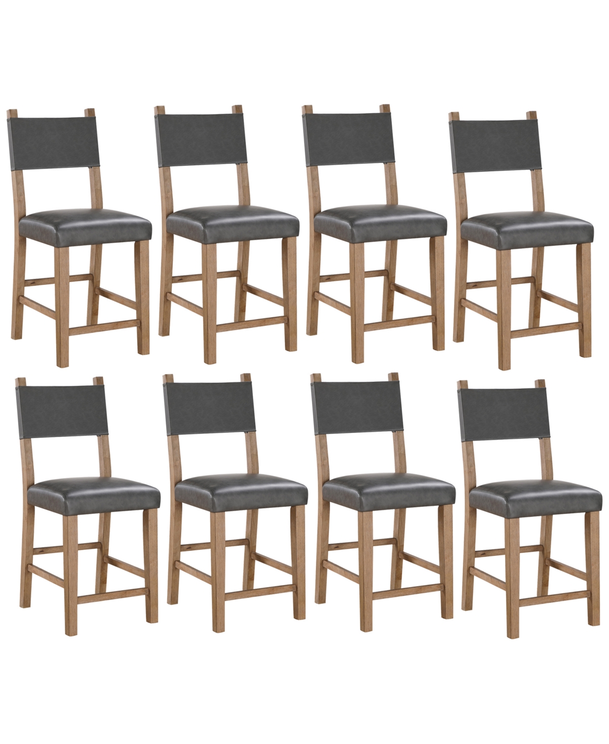 Click here for Macai 8-Pc. Faux Leather Counter Height Chair Set... prices
