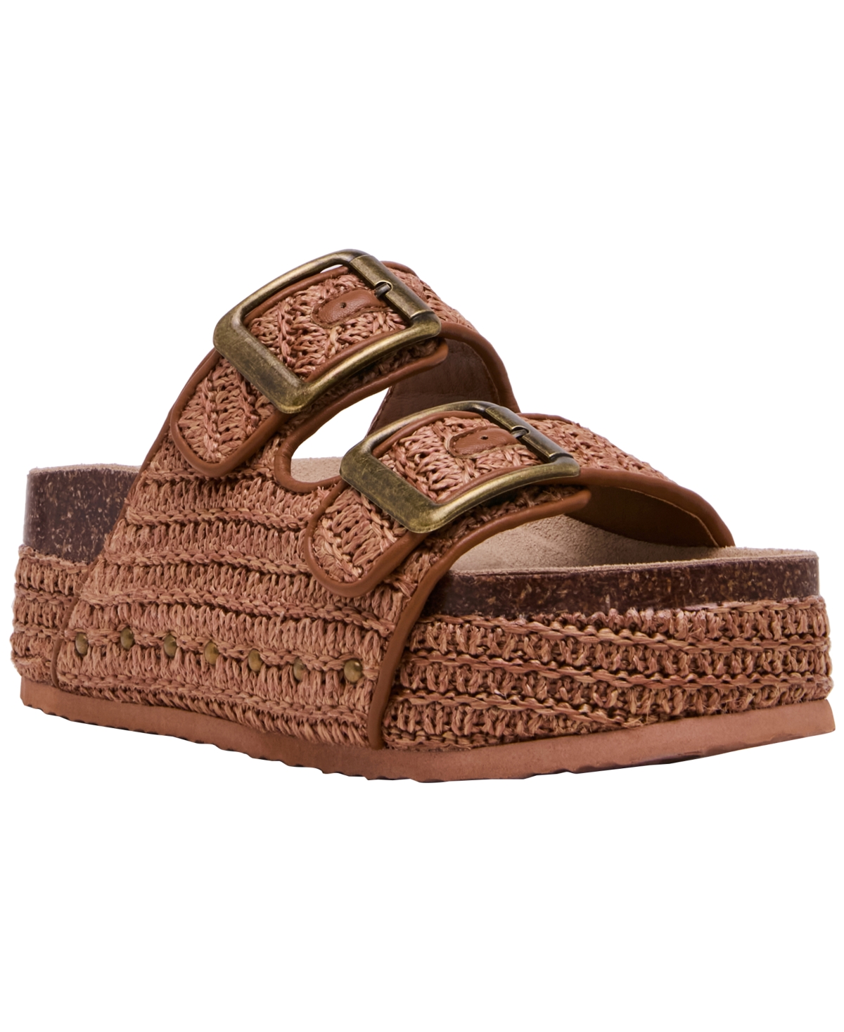 Click here for Madden Girl Womens Double-Strap Flatform Footbed S... prices