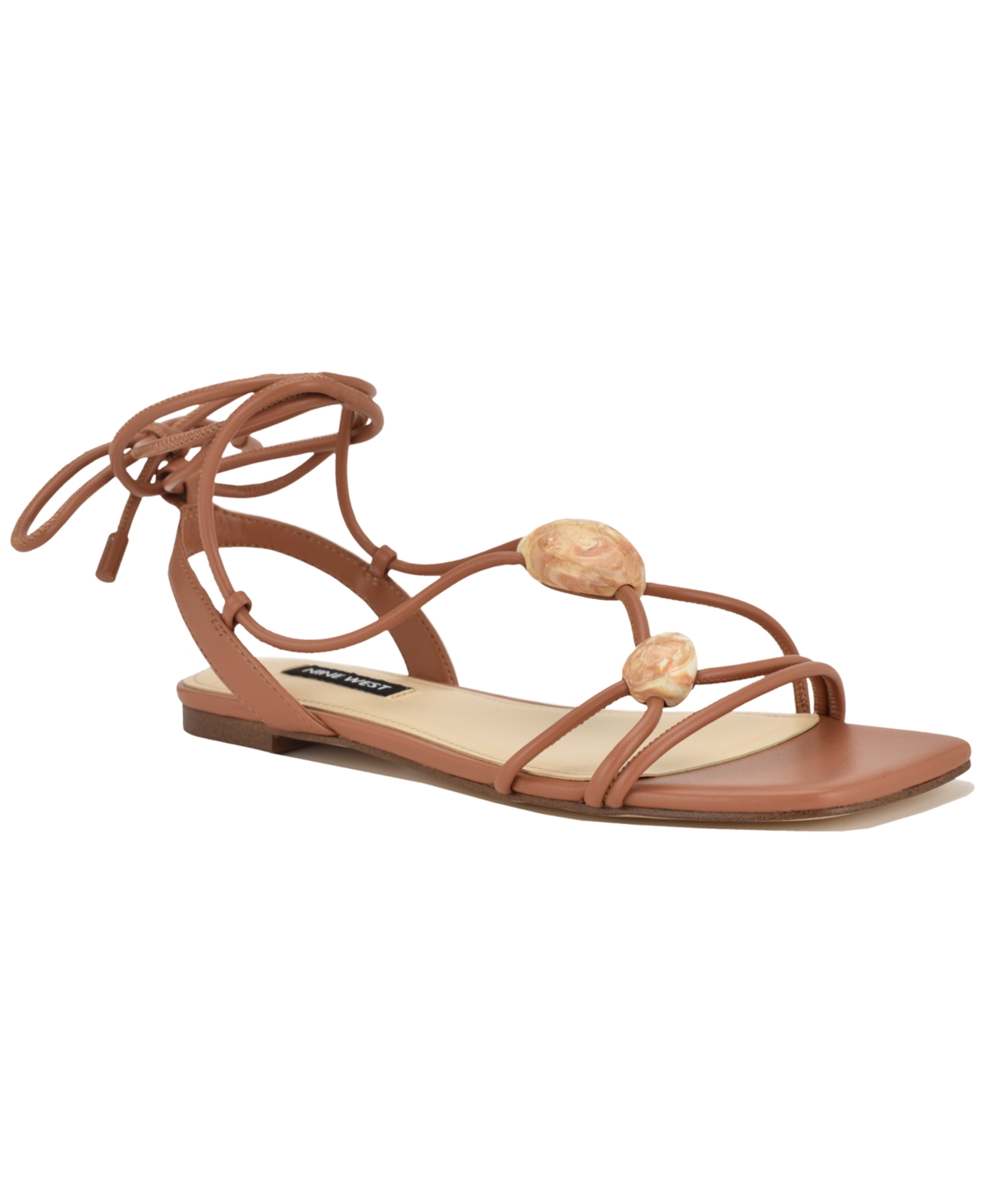 Click here for Nine West Womens Niraa Strappy Tie-Up Sandals - Me... prices
