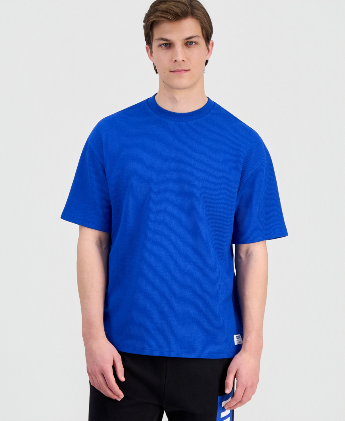 Click here for Hugo by Hugo Boss Mens Nuwaffle T-Shirt - open blu... prices
