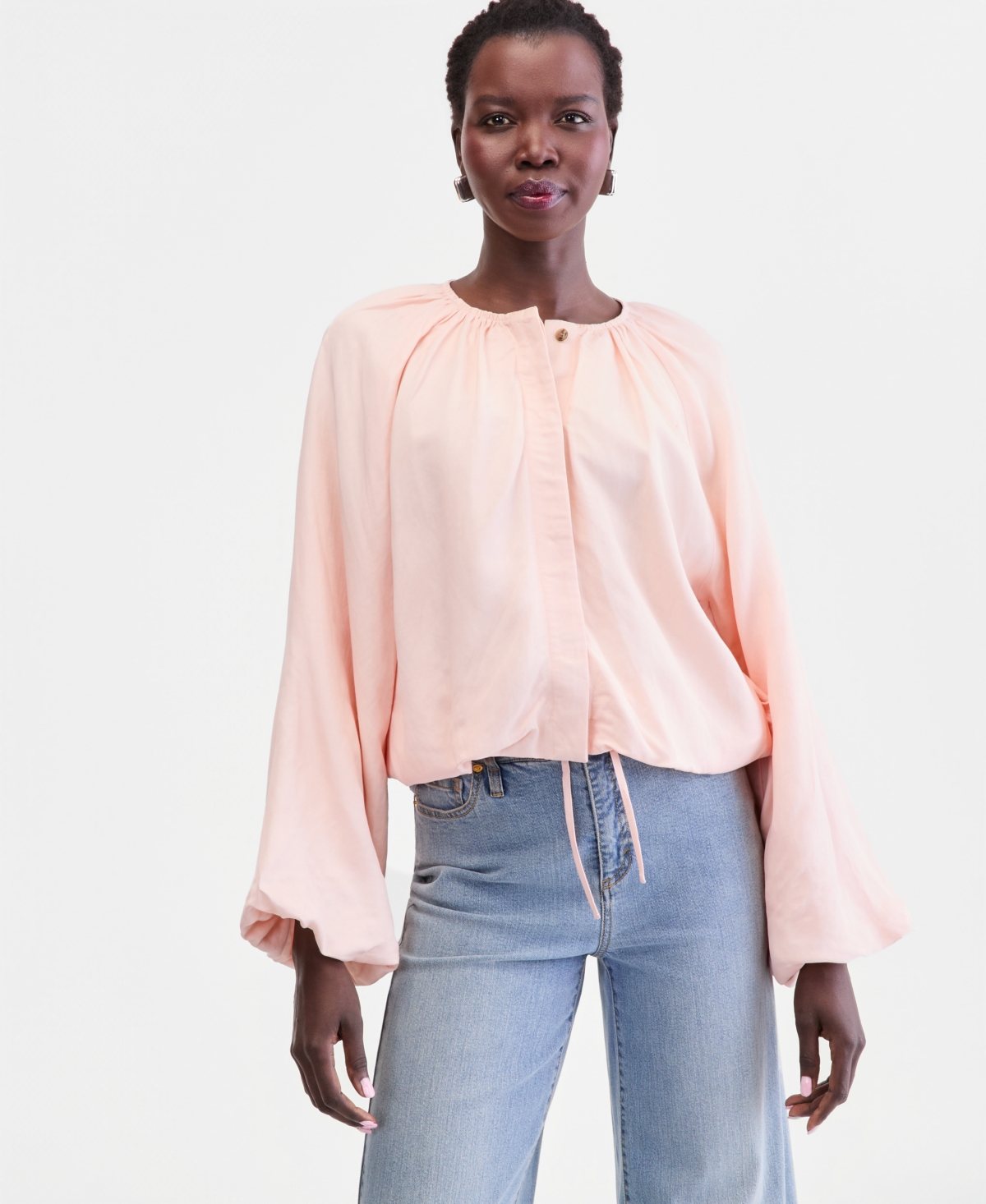 Click here for I.n.c. International Concepts Womens Blouson-Sleev... prices