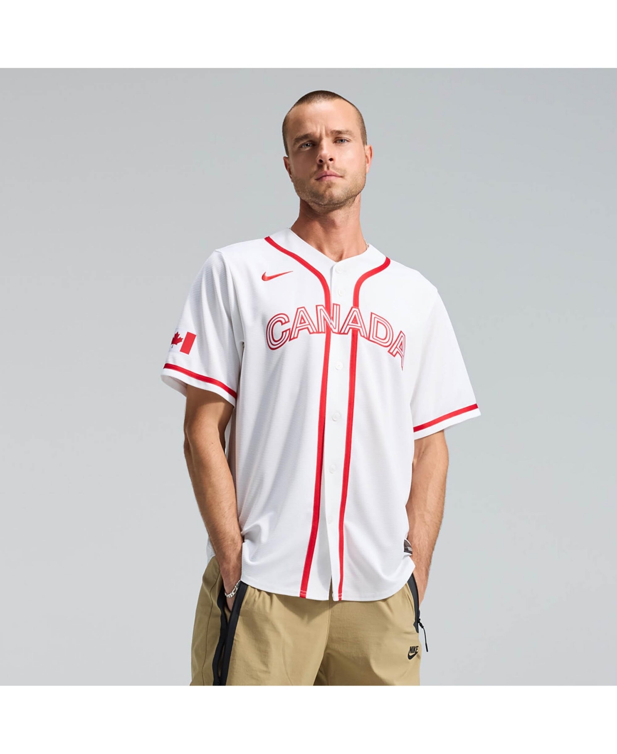 Click here for Nike Mens White Canada Baseball 2026 World Basebal... prices