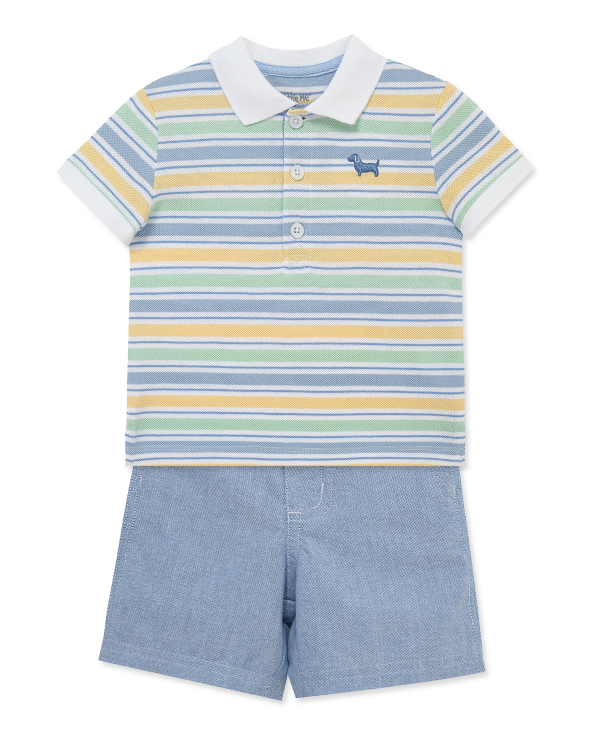 Click here for Little Me Baby Boys Collared Neck Polo Shirt and S... prices
