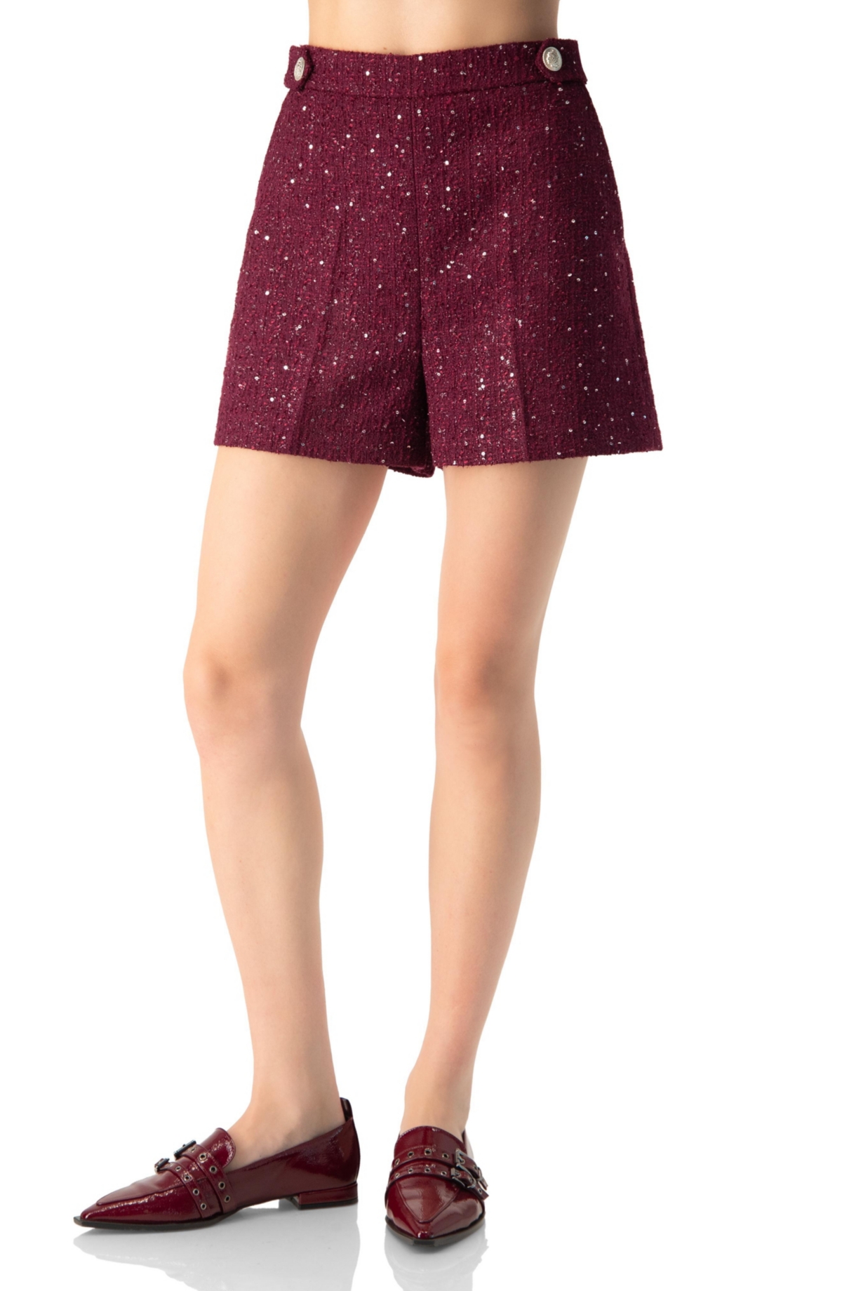 Click here for Ivonne Womens Tailored Shorts with Pockets - Wine prices