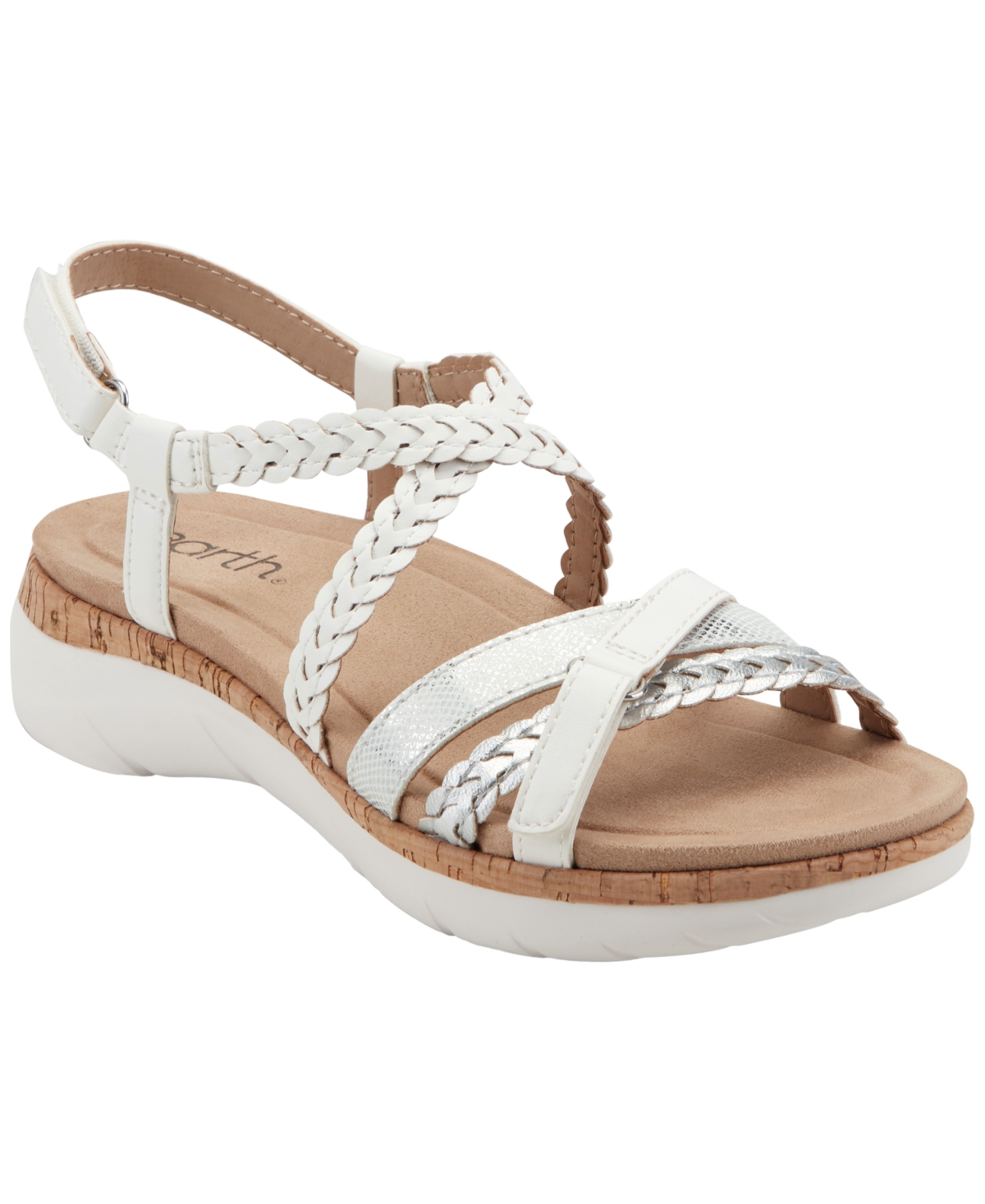 Click here for Earth Womens Riser Braided Strappy Low Wedge Sanda... prices