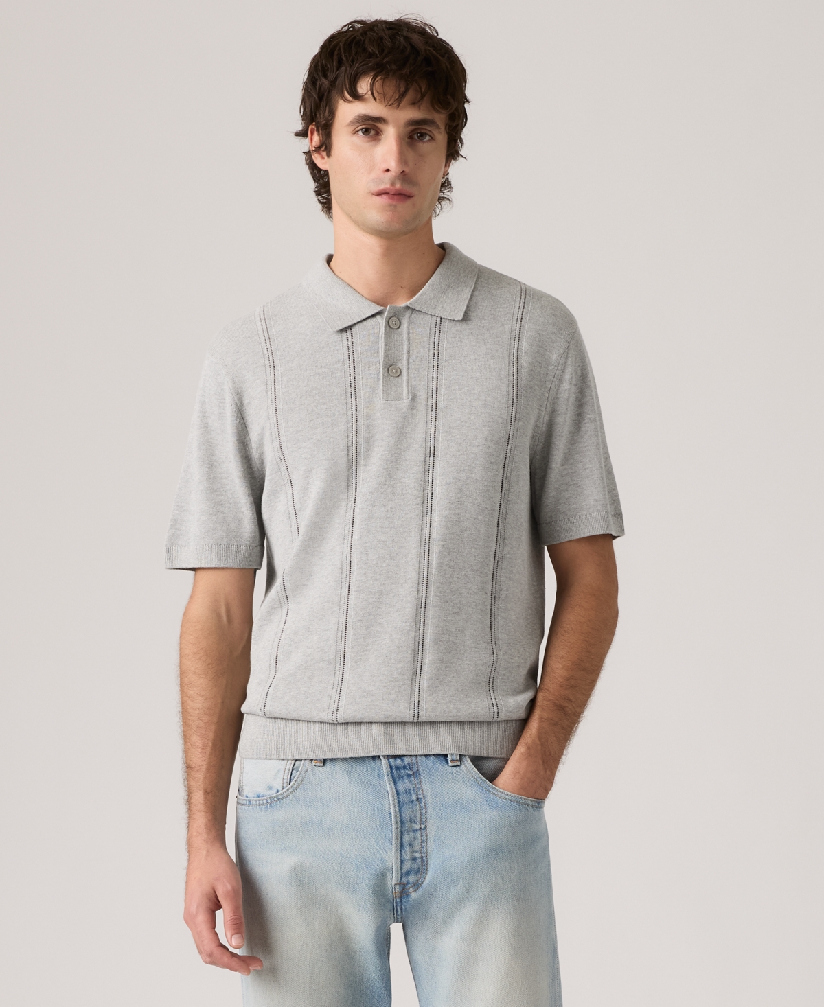 Click here for Levis Mens Austin Polo Sweater - Gray prices