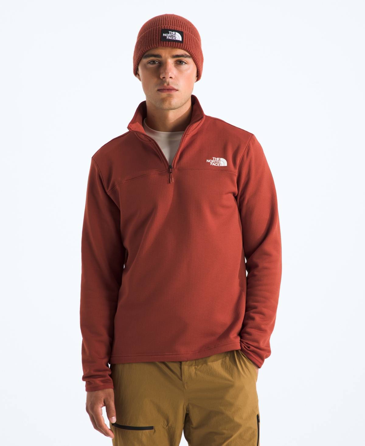 Click here for The North Face Mens Cedar Trail Grid Quarter-Zip J... prices