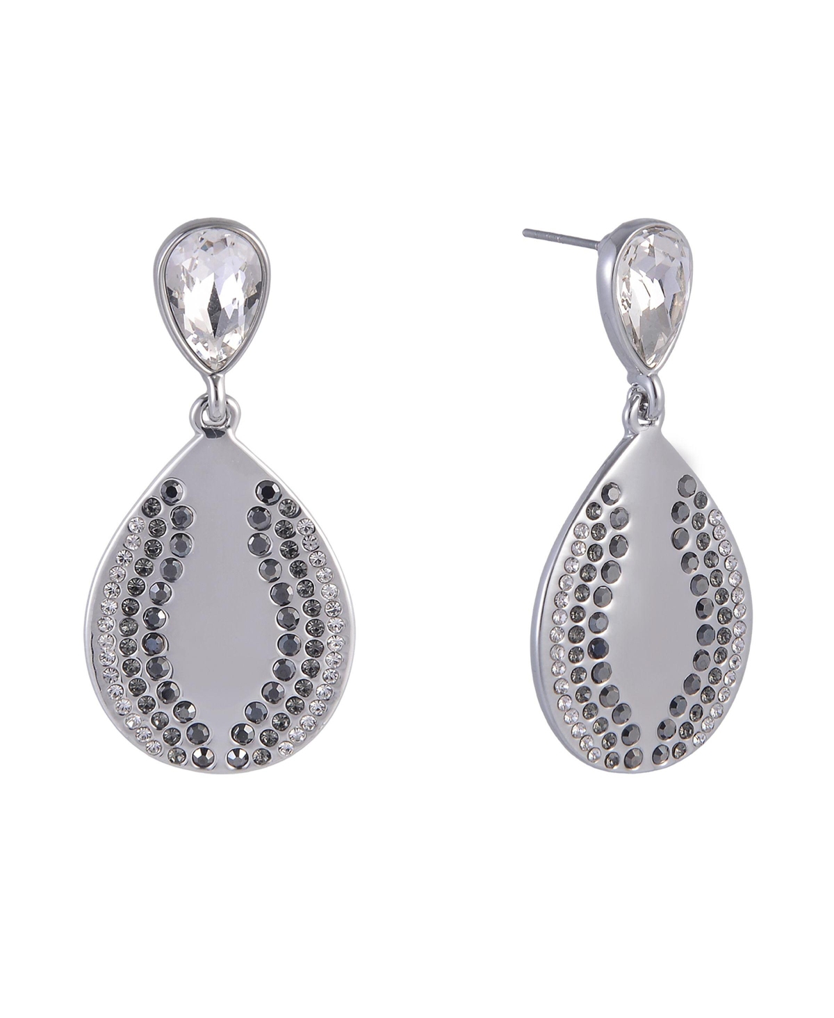 Click here for Laundry by Shelli Segal Silver Tone Teardrop Earri... prices