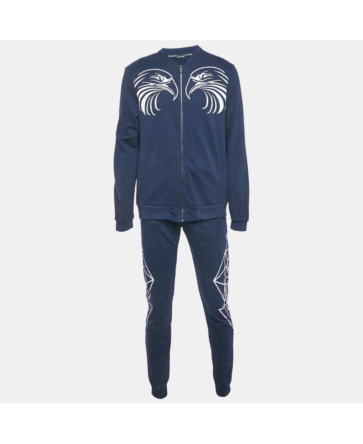 Click here for Pre-Owned Roberto Cavalli Mens Cotton Knit Zip Fro... prices