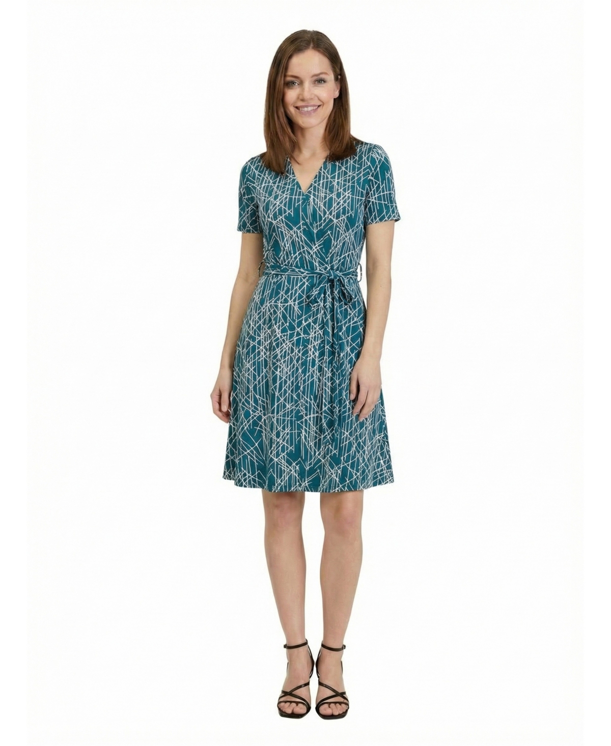 Click here for 24seven Comfort Apparel Petite Geometric Print V-N... prices