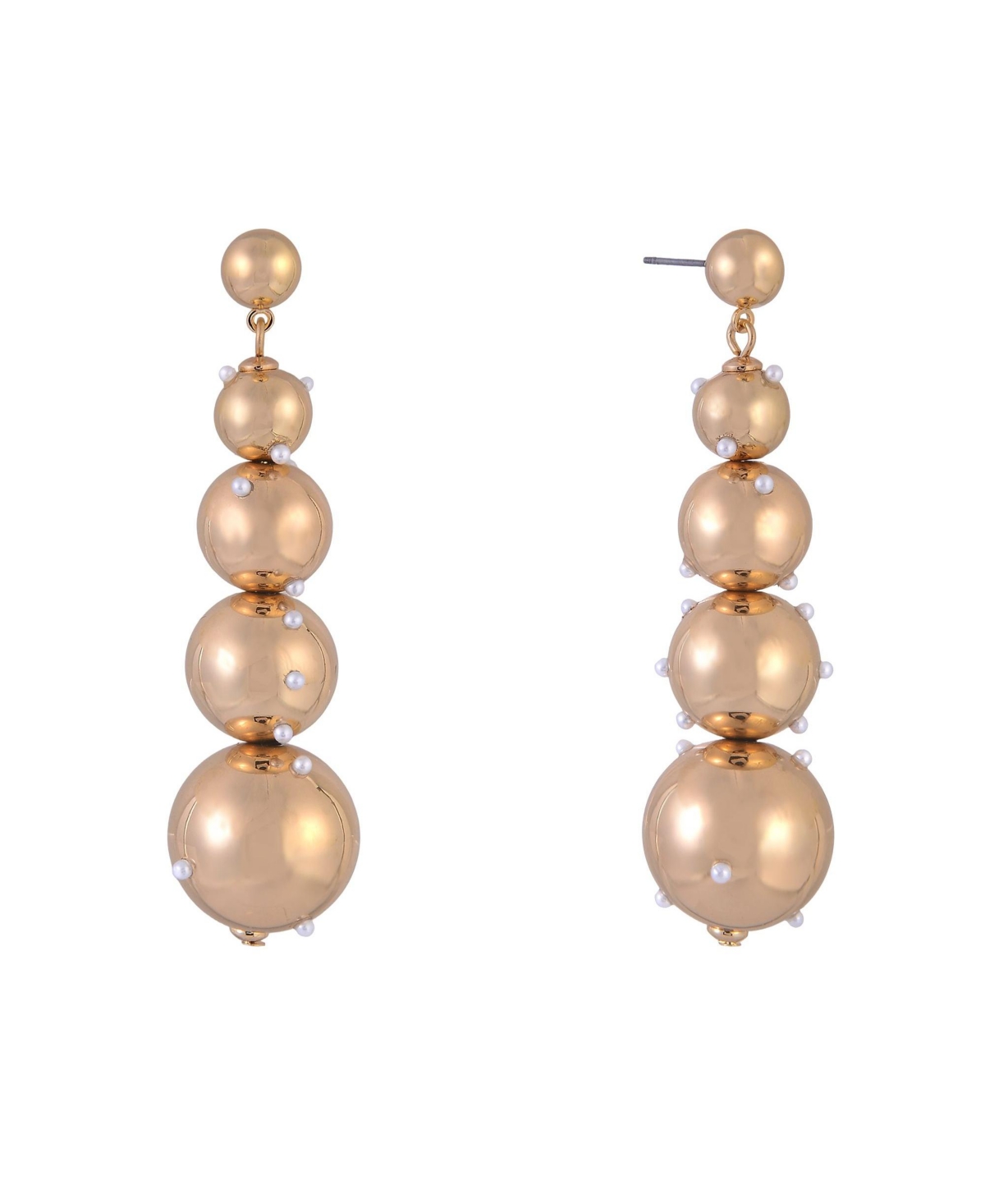 Click here for Laundry by Shelli Segal Graduated Ball Linear Earr... prices