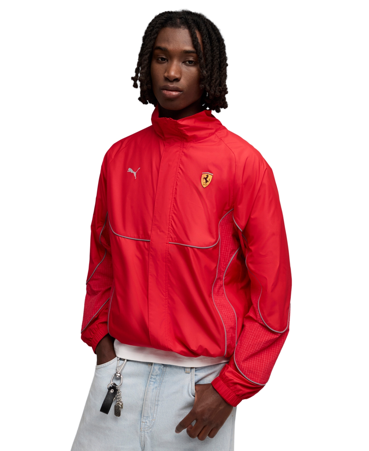 Click here for Puma Mens Regular-Fit Zip-Collar Jacket - Rosso Co... prices