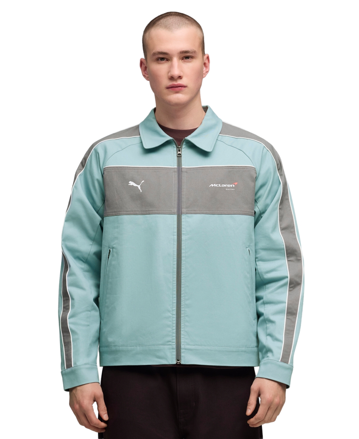 Click here for Puma Mens Mclaren T7 Regular-Fit Jacket - seafoam prices