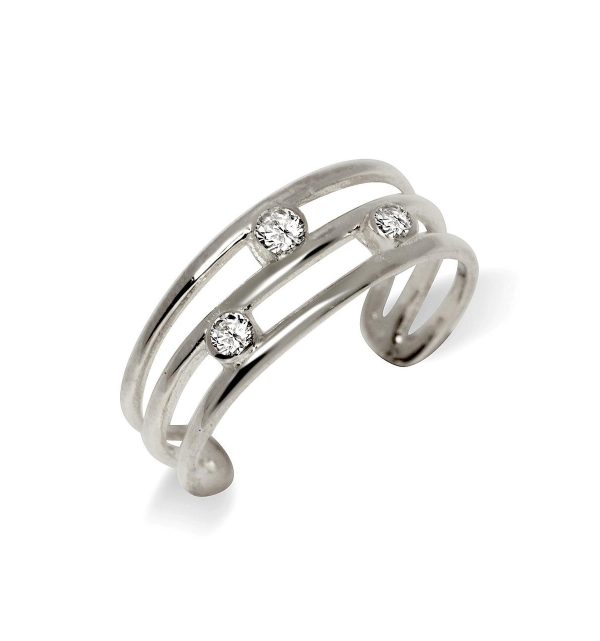 Click here for Curata Jewelry Solid Scattered Cubic Zirconia Adju... prices