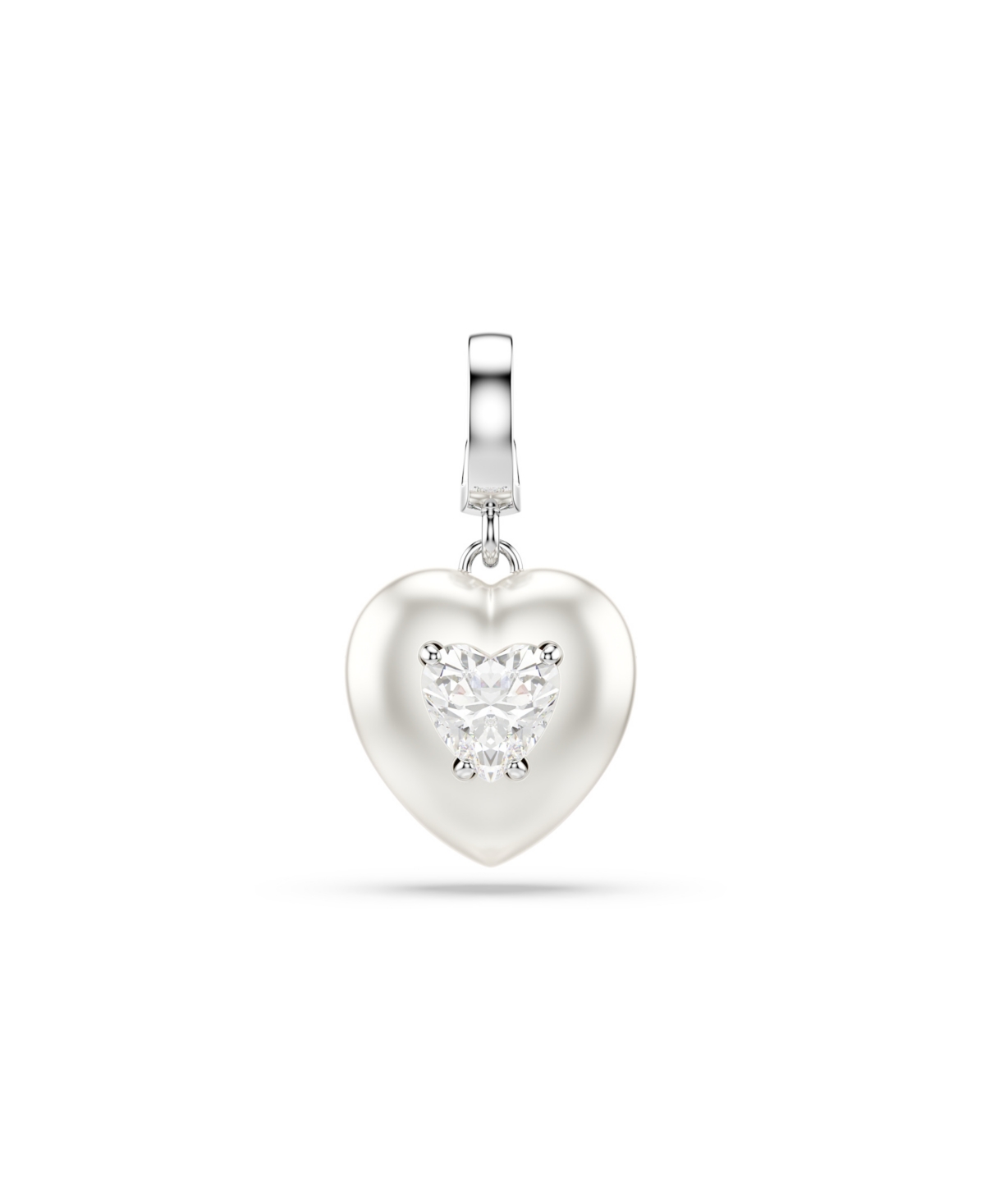 Click here for Swarovski Rhodium Plated Heart Idyllia Charms - Si... prices