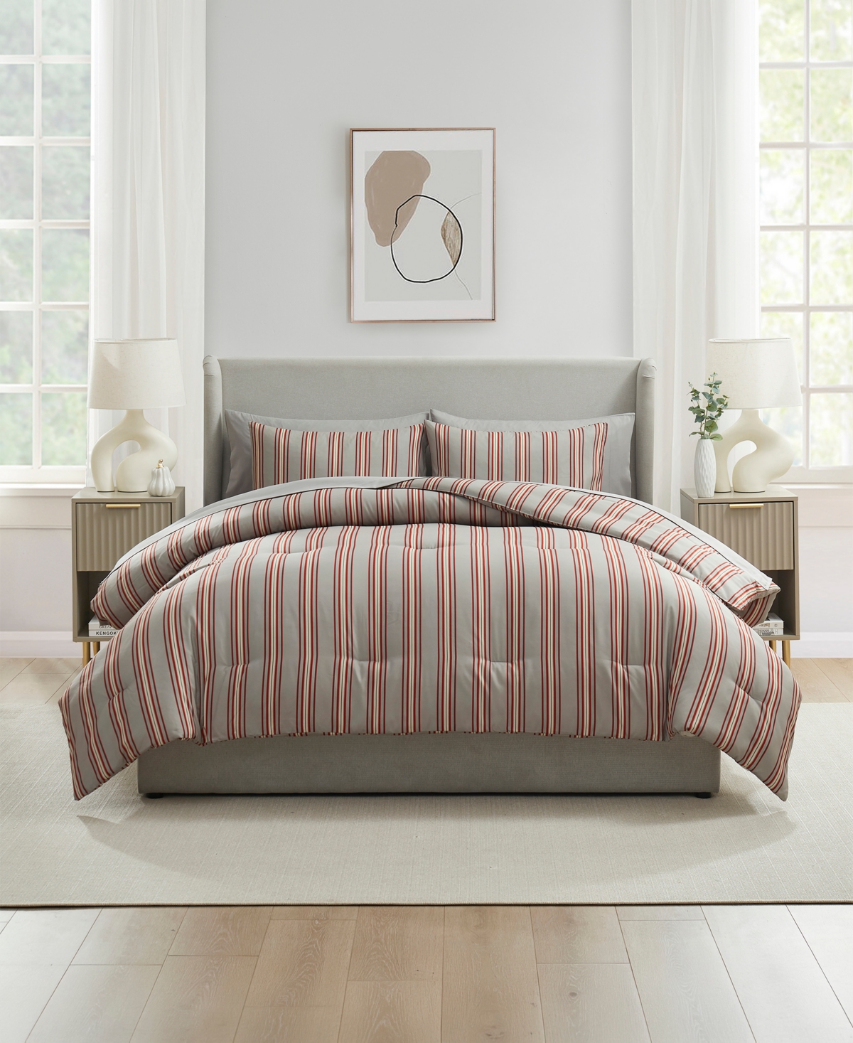 Click here for Nestl Luxury Soft Modern Striped Design 7-Pc. Comf... prices