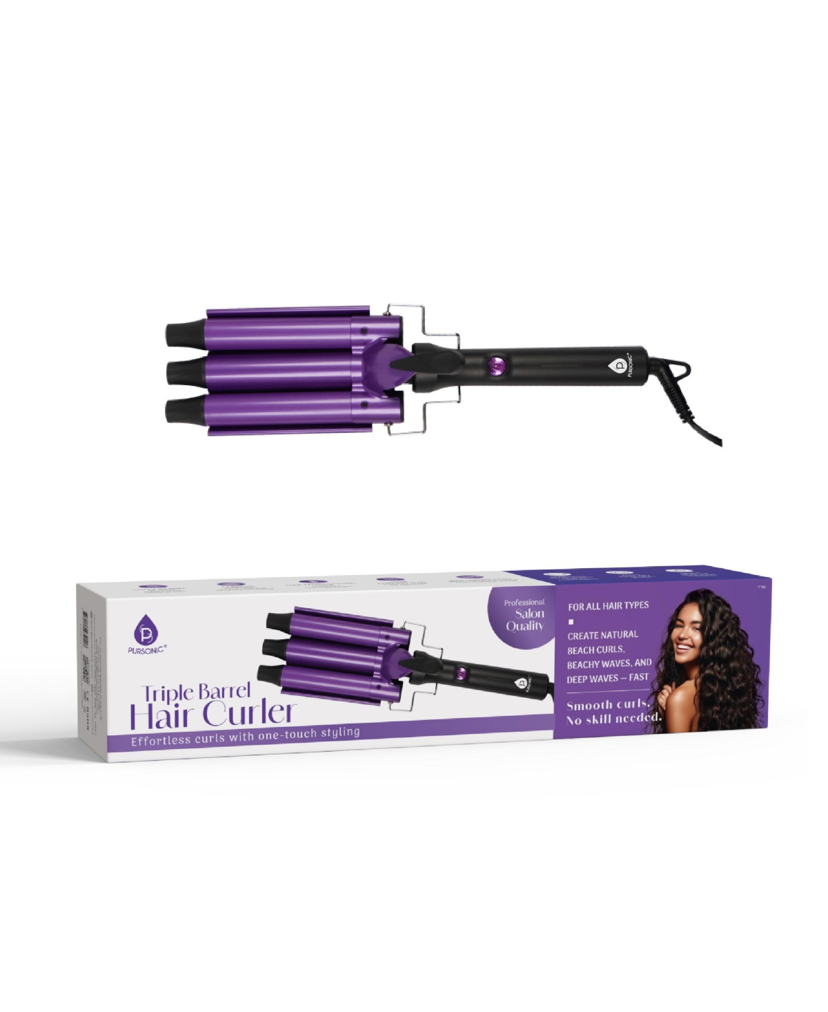 Click here for Pursonic Triple Barrel Hair Curler â Effortless... prices