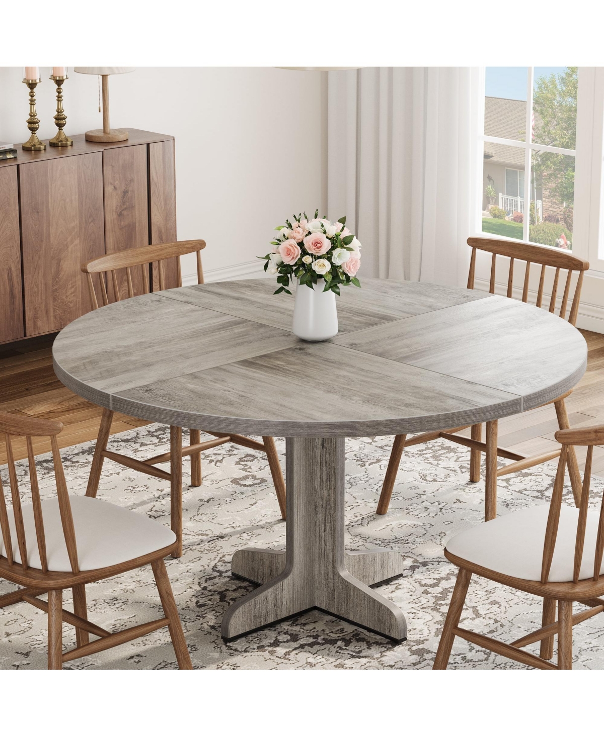Click here for gaomon 47 Inch Round Dining Table for 4-6 People w... prices