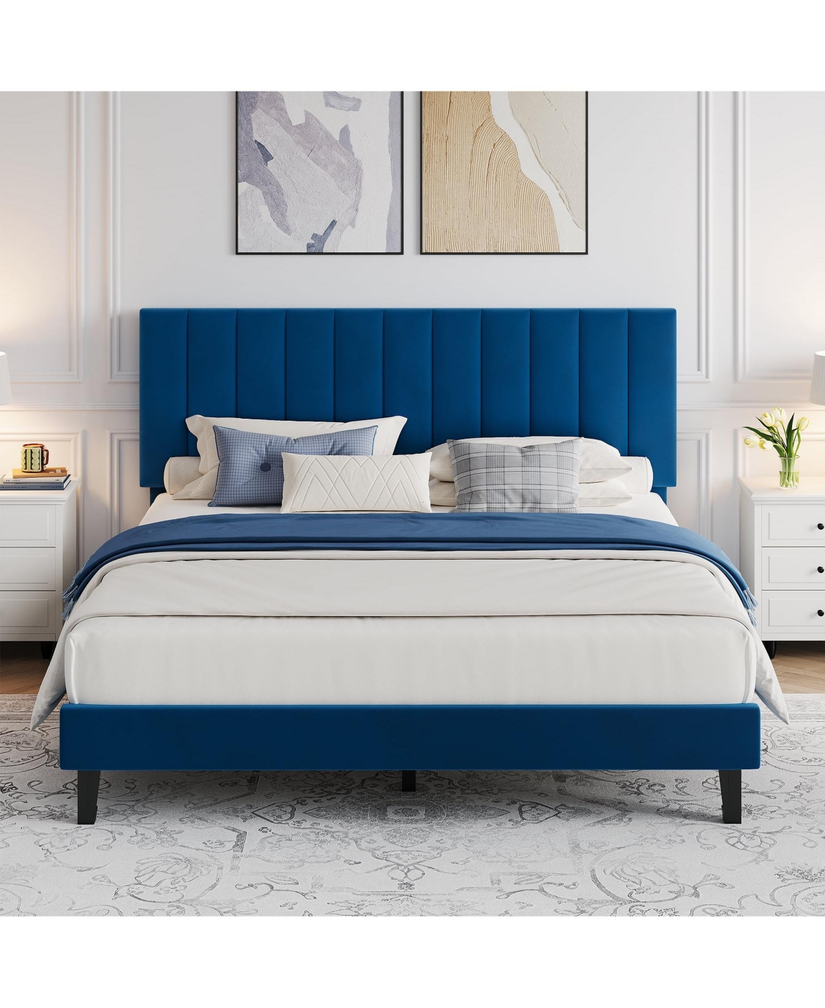 Click here for gaomon Bed Frame and Velvet Upholstered Headboard... prices