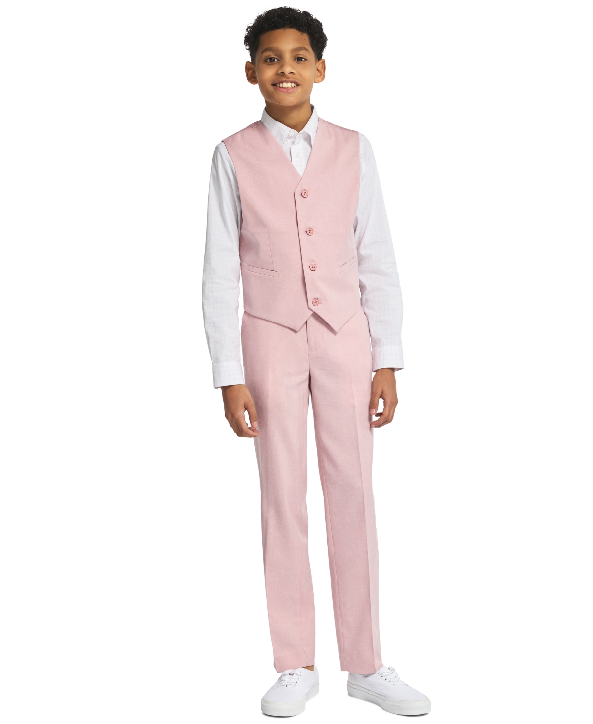 Click here for Calvin Klein Boys 8-20 Stretch Mini Texture Vest -... prices