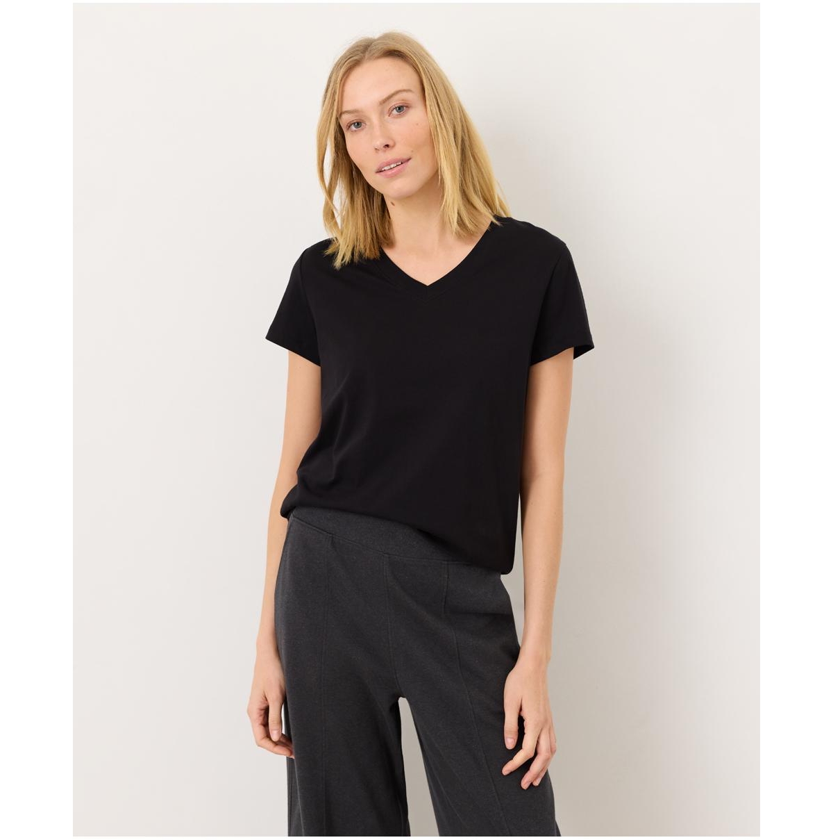 Click here for Pact Womens Organic Cotton Essential V-Neck Tee -... prices