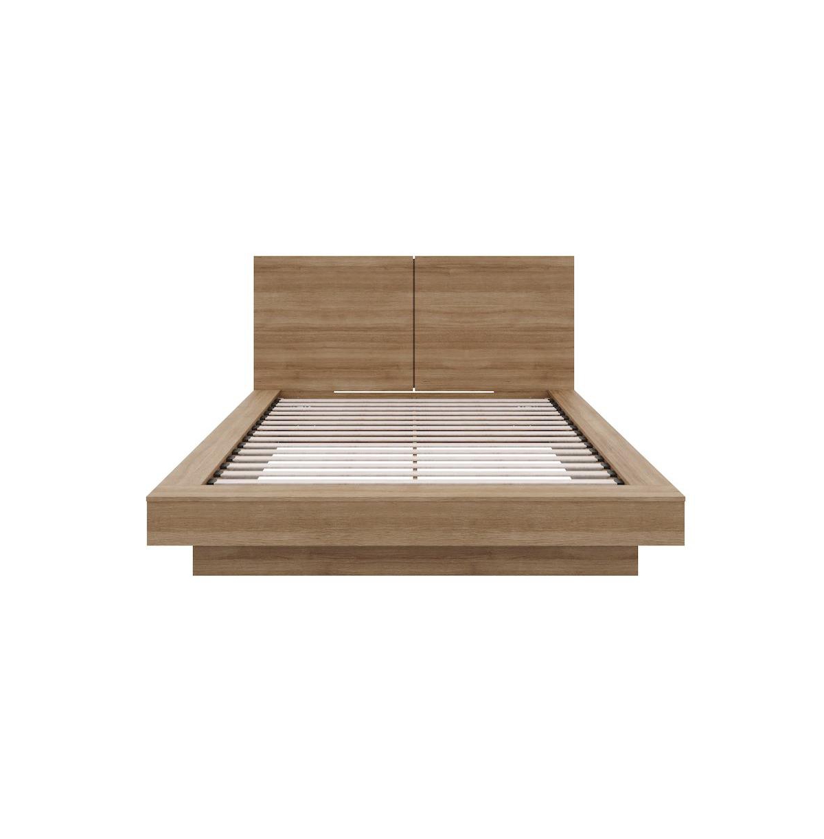 Click here for Nexera Napa Platform Bed - Brown oak prices