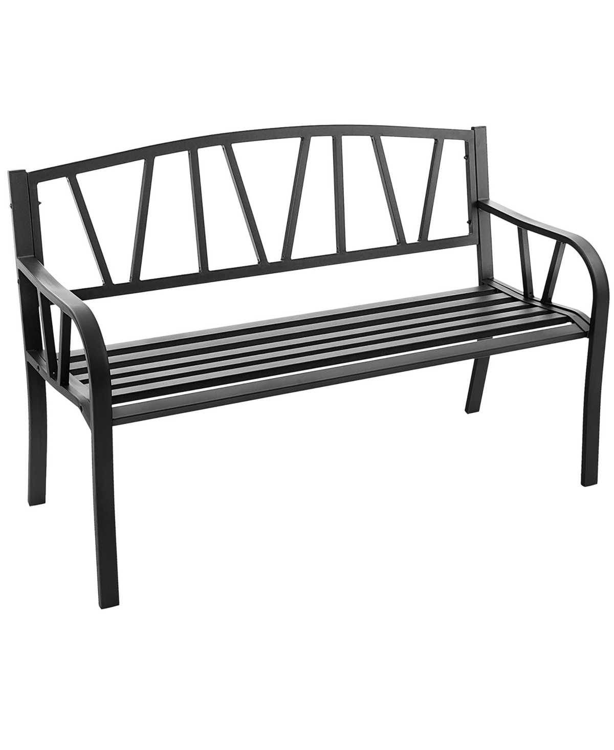 Click here for Outdoor Patio Garden Bench Metal Frame with Ergono... prices