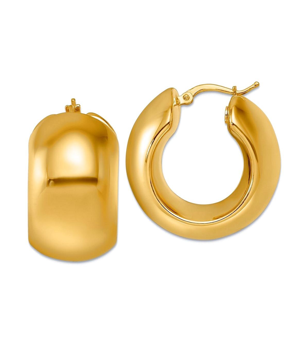 Click here for Curata Jewelry Solid 18k Yellow Gold Italian 27x15... prices